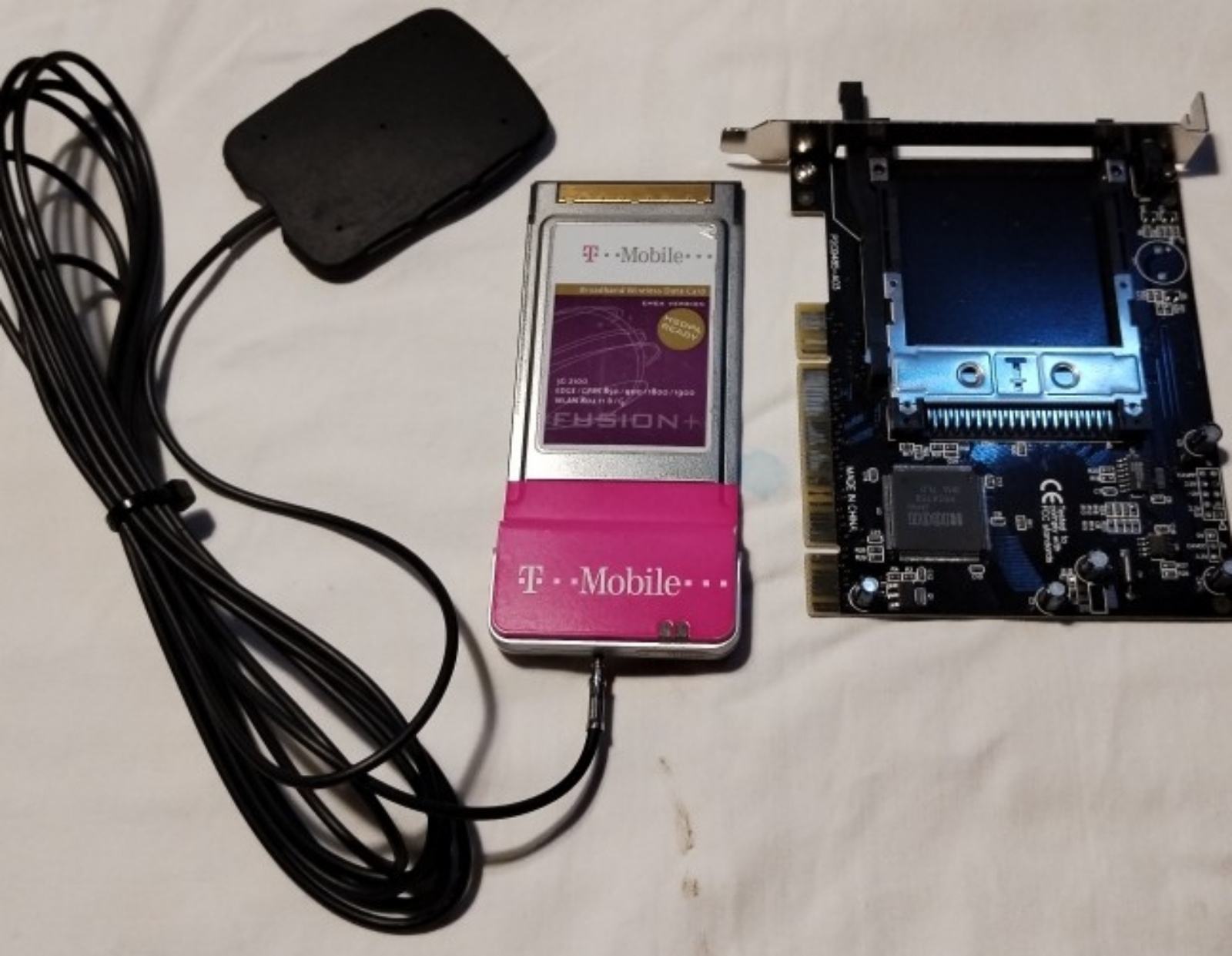 PCMCIA to PCI adapter, GSM modul, antena