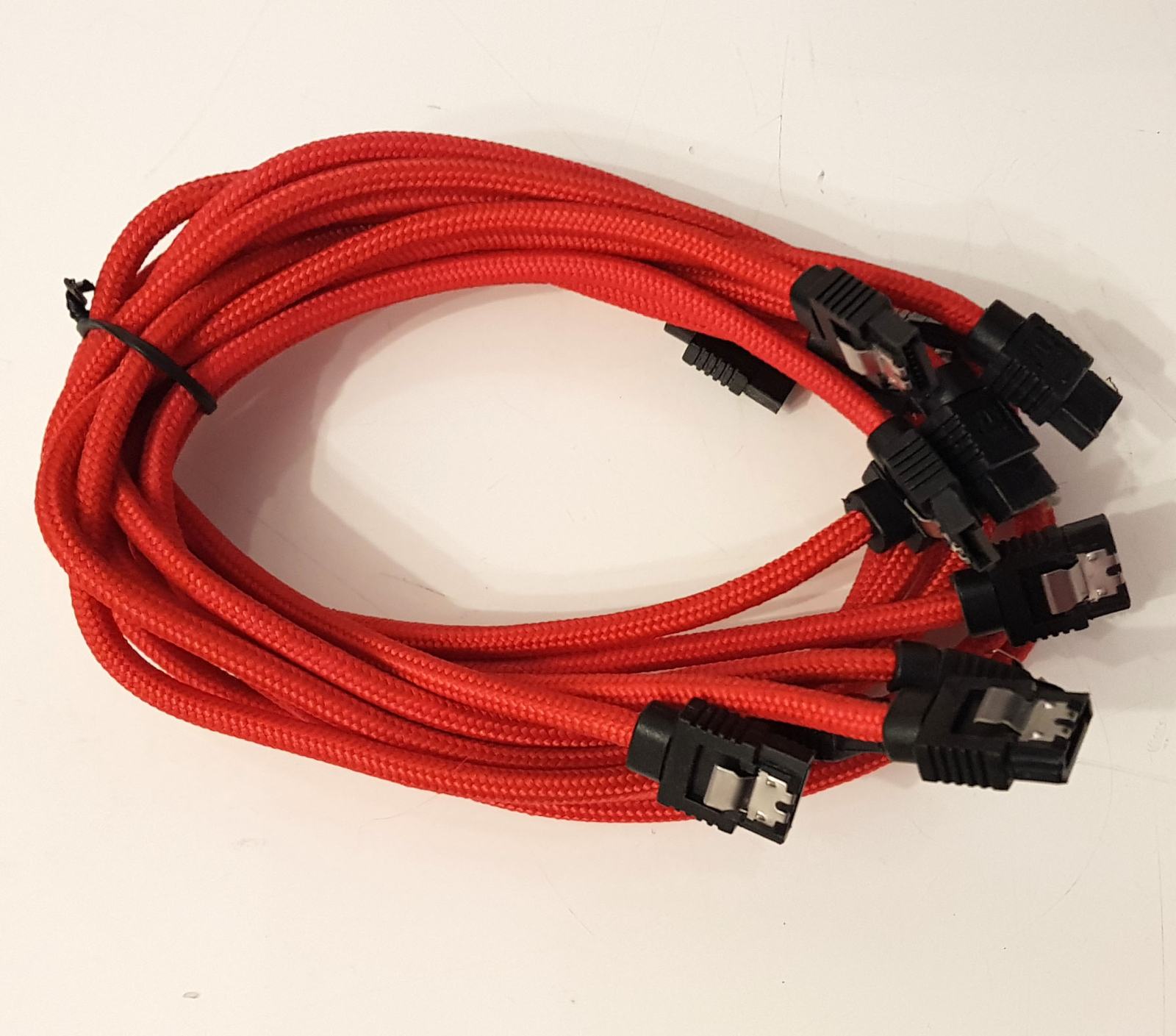 Pleteni SATA kabeli crveni/crni/srebrni