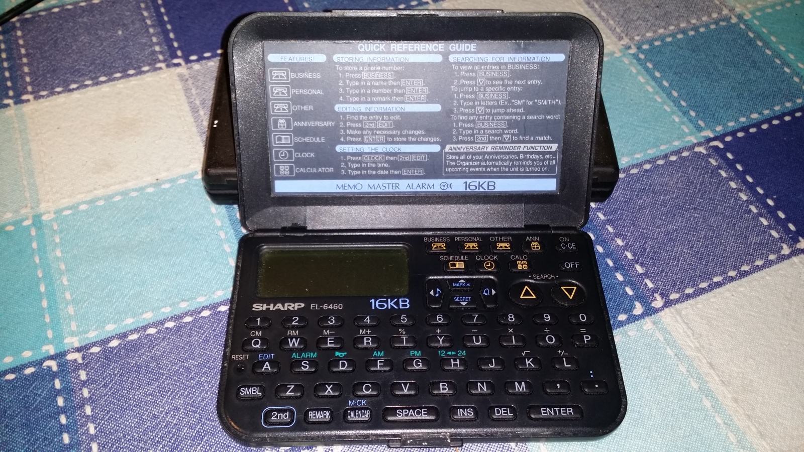 Sharp memo master alarm 16KB digital diary