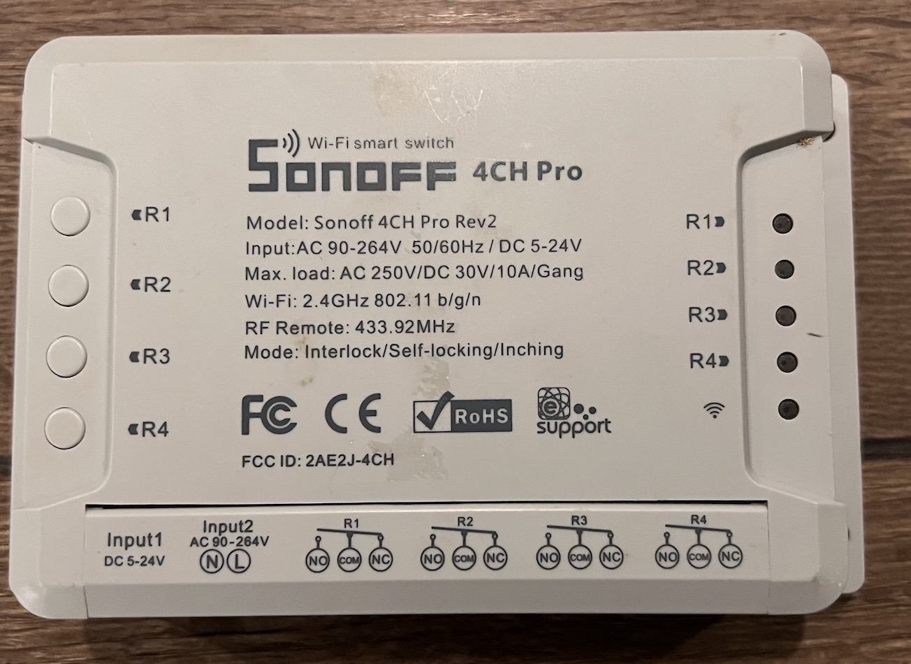 Sonoff 4CH Pro Tasmota