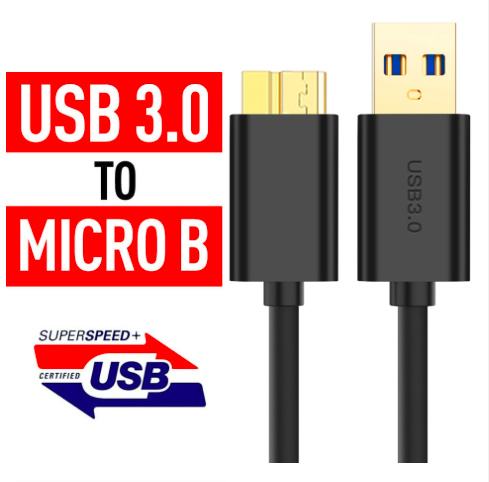 Super Speed USB 3.0 Type-A To Micro B Cable Data/ External Hard Drive