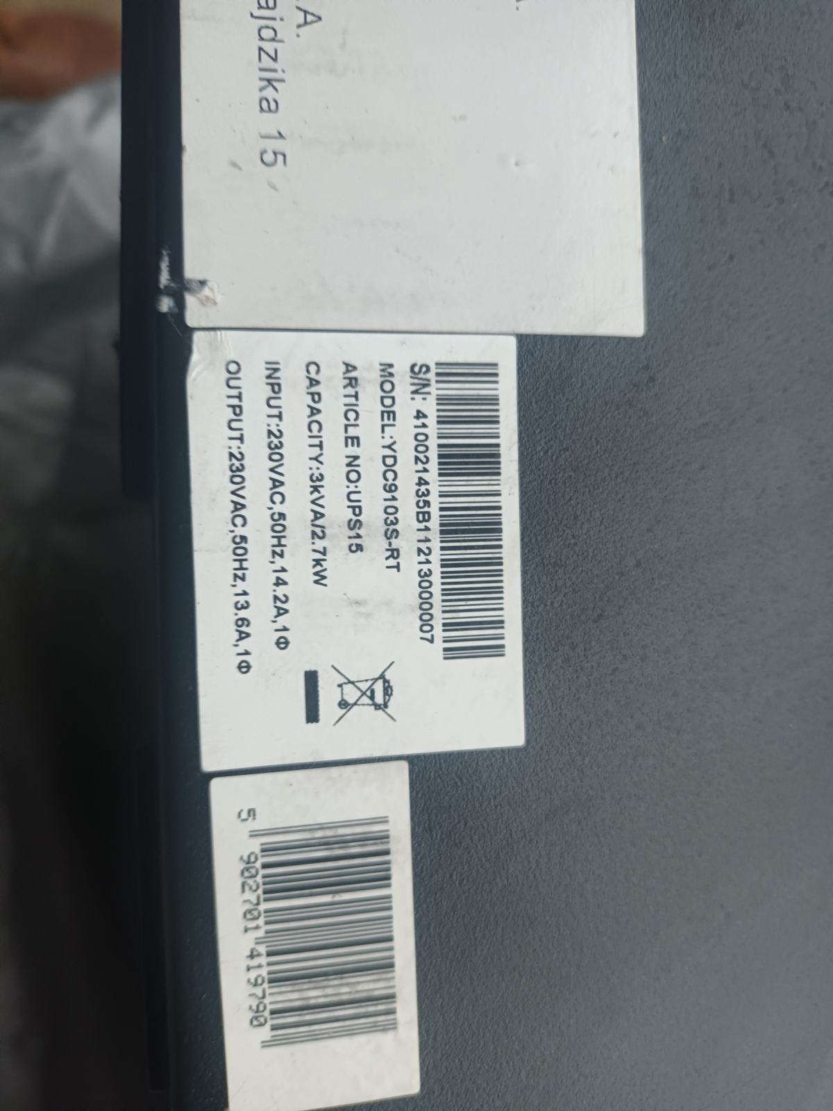 UPS NAPAJANJA 3000VA/ 2700W