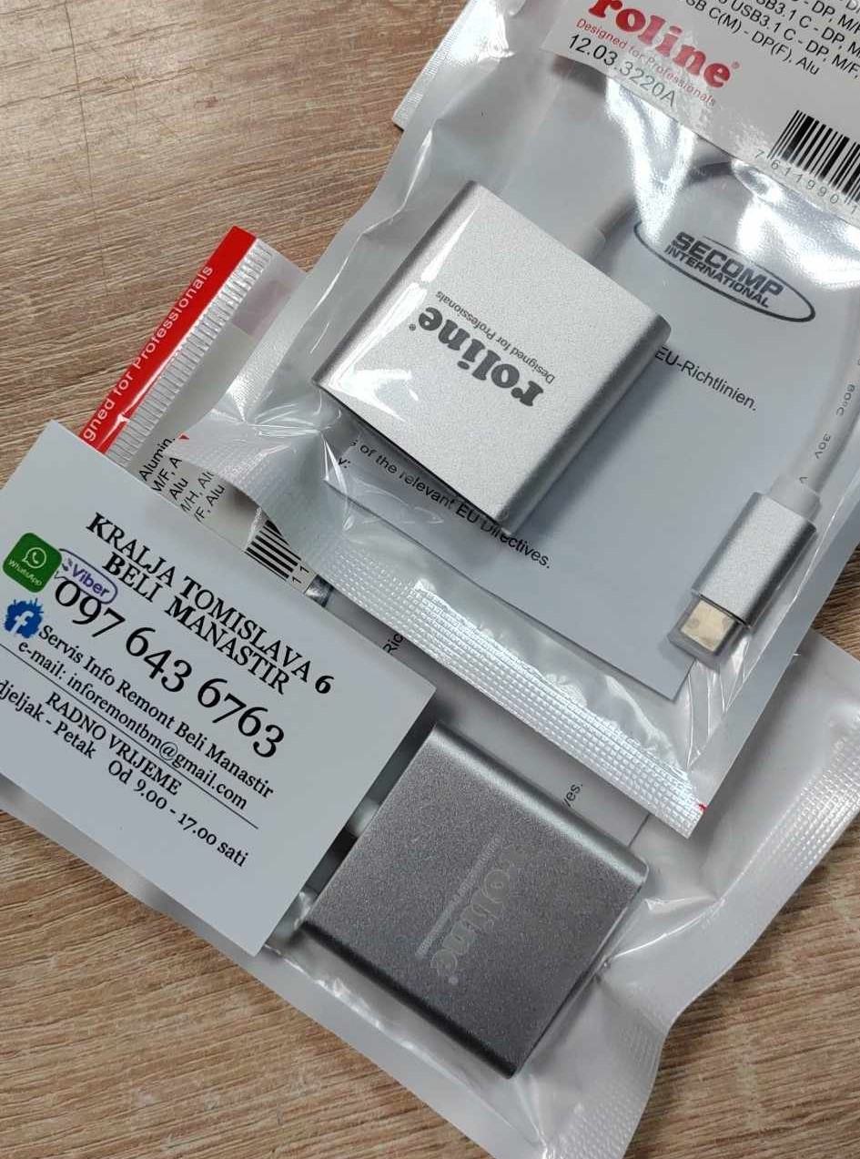 USB 3.1 tip C na DisplayPort DP kabelski adapter