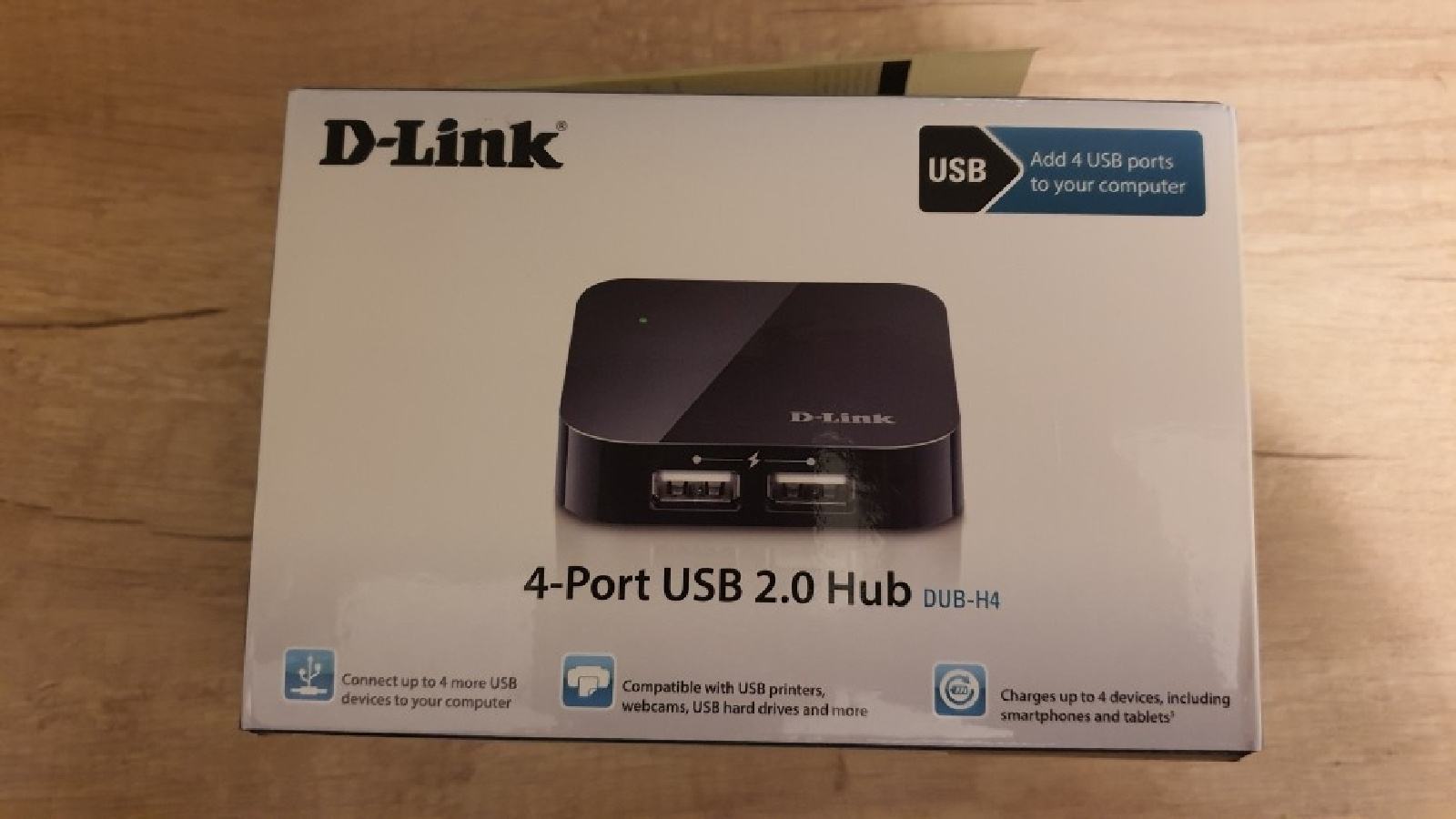 USB HUB D-LINK, 4x USB 2.0, vanjsko napajanje