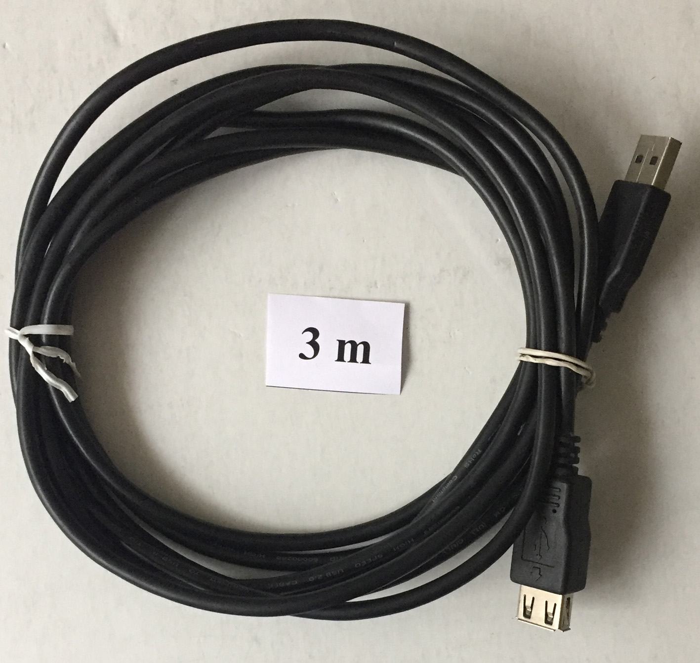 USB produžni kabl A muški na USB A ženski 3 m crni