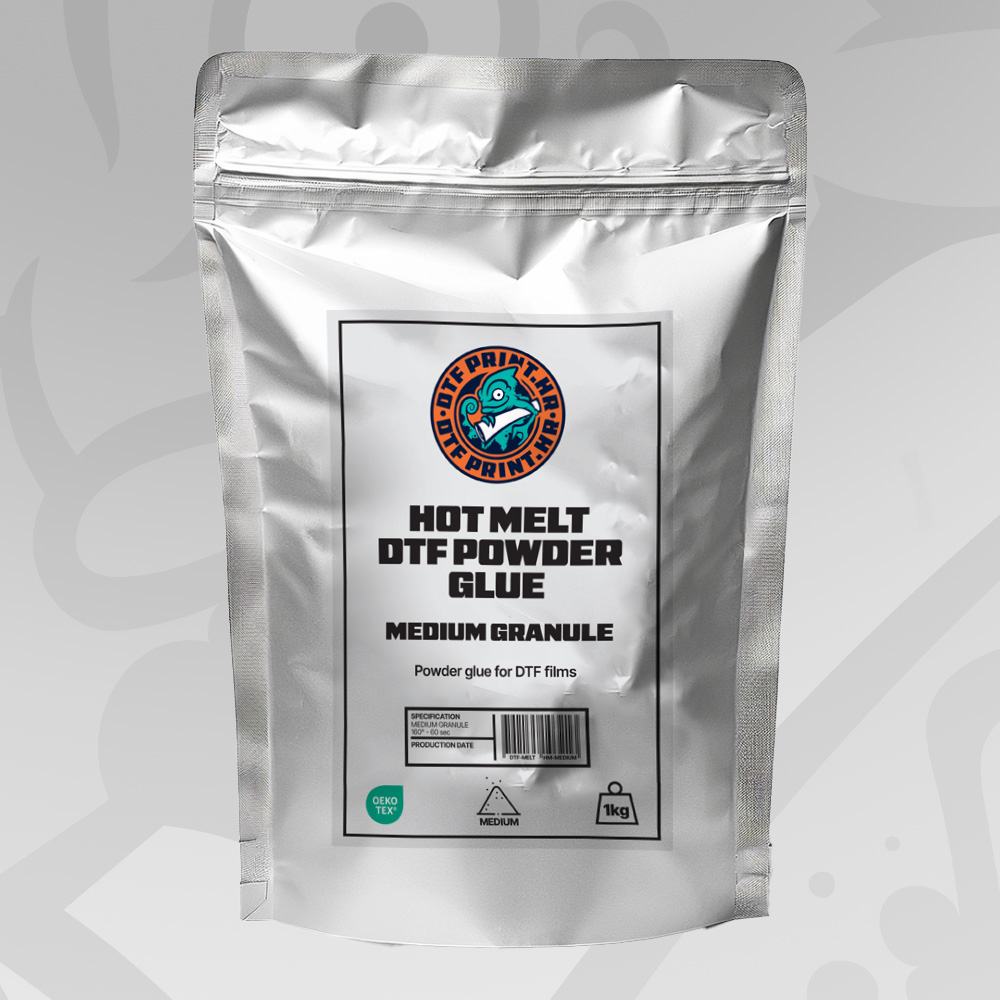 Premium HOT MELT praškasto ljepilo za DTF filmove, 1kg, medium granule