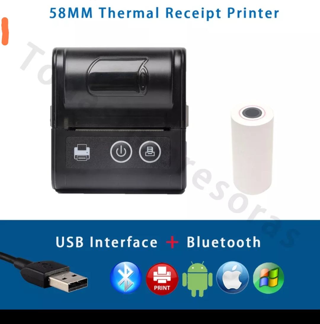 Prijenosni bluetooth, usb pos printer, QR COD, NOVO,račun!