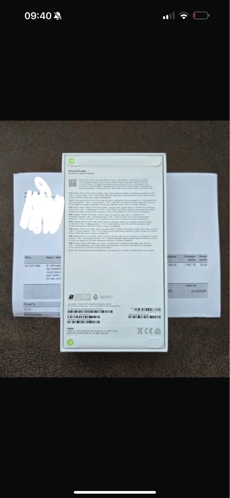 iPhone15 ProMax 256 Gb HITNO!!!- Nov