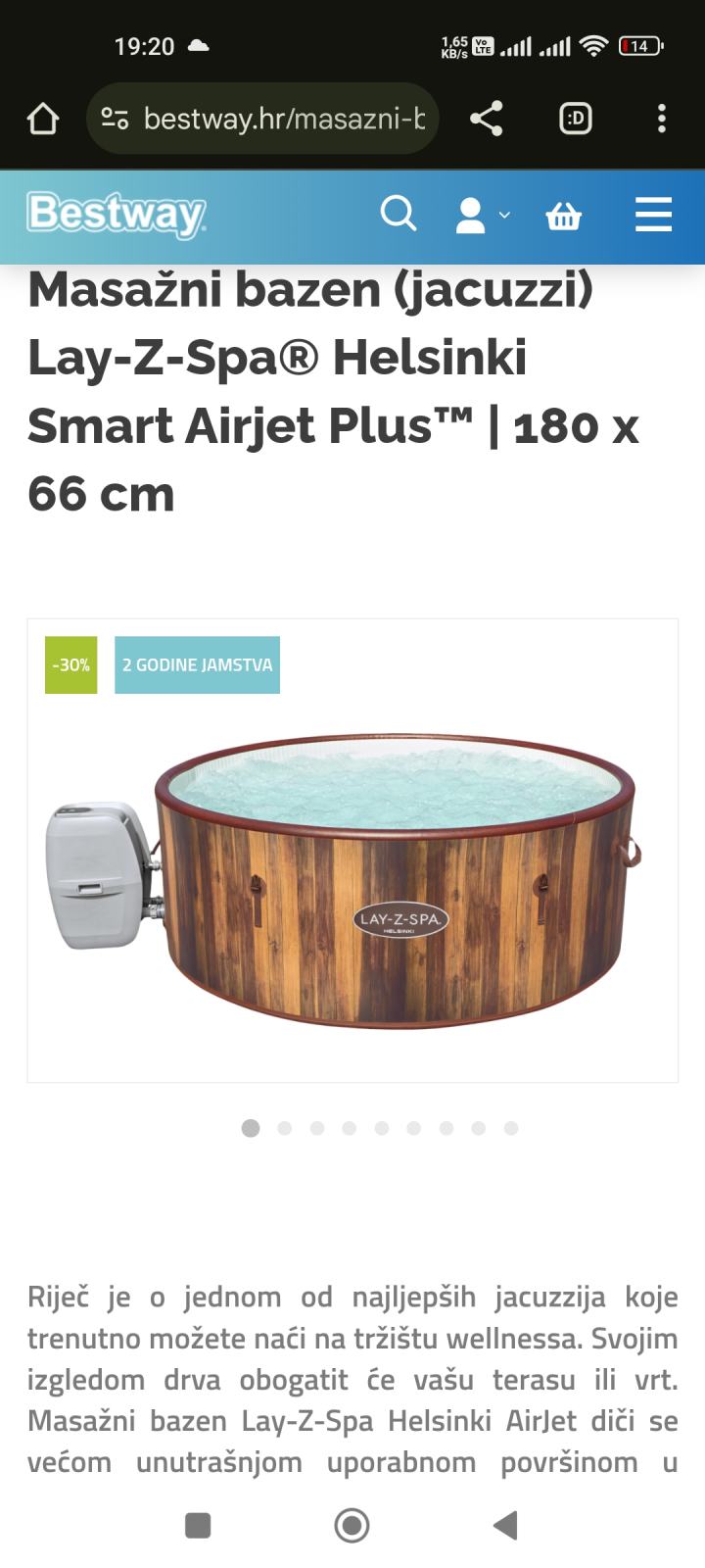 Lay-Z-Spa Helsinki jaccuzi - masažni bazen