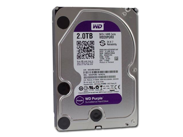 WD Purple HDD 2TB od HIKVISION