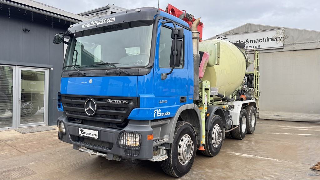 MERCEDES BENZ ACTROS 3241 8x4 MIKSER 8m3 + Putzmeister M24-3 PUMPA ...