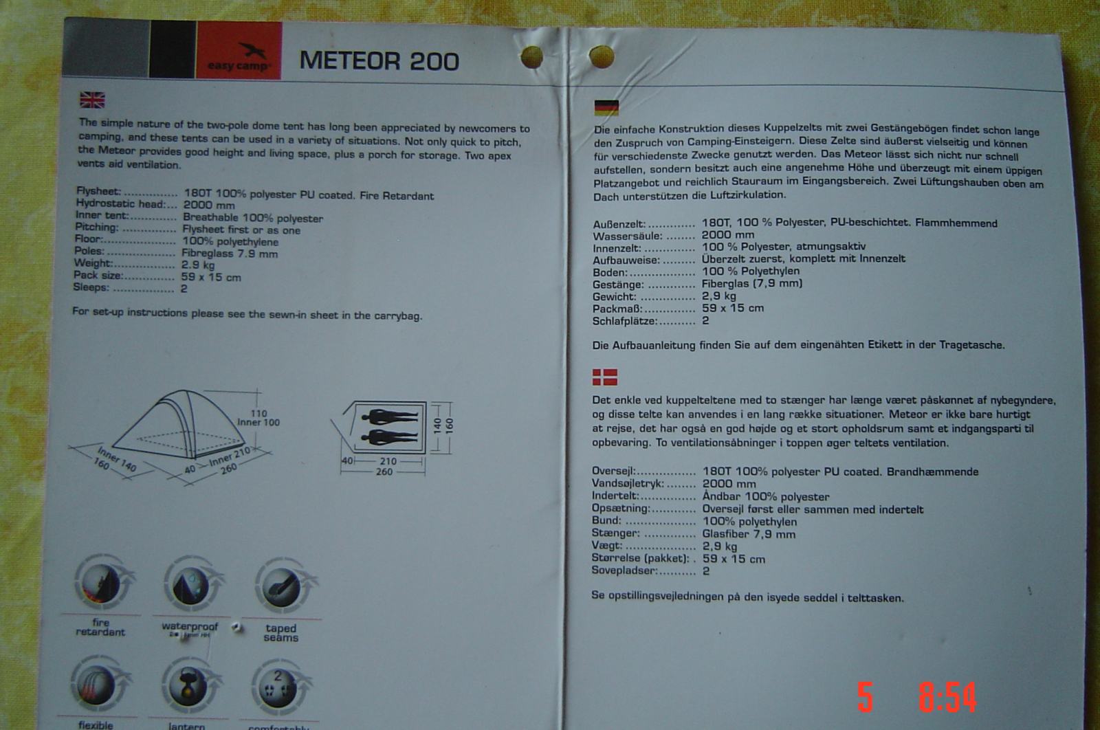 Šator Meteor 200