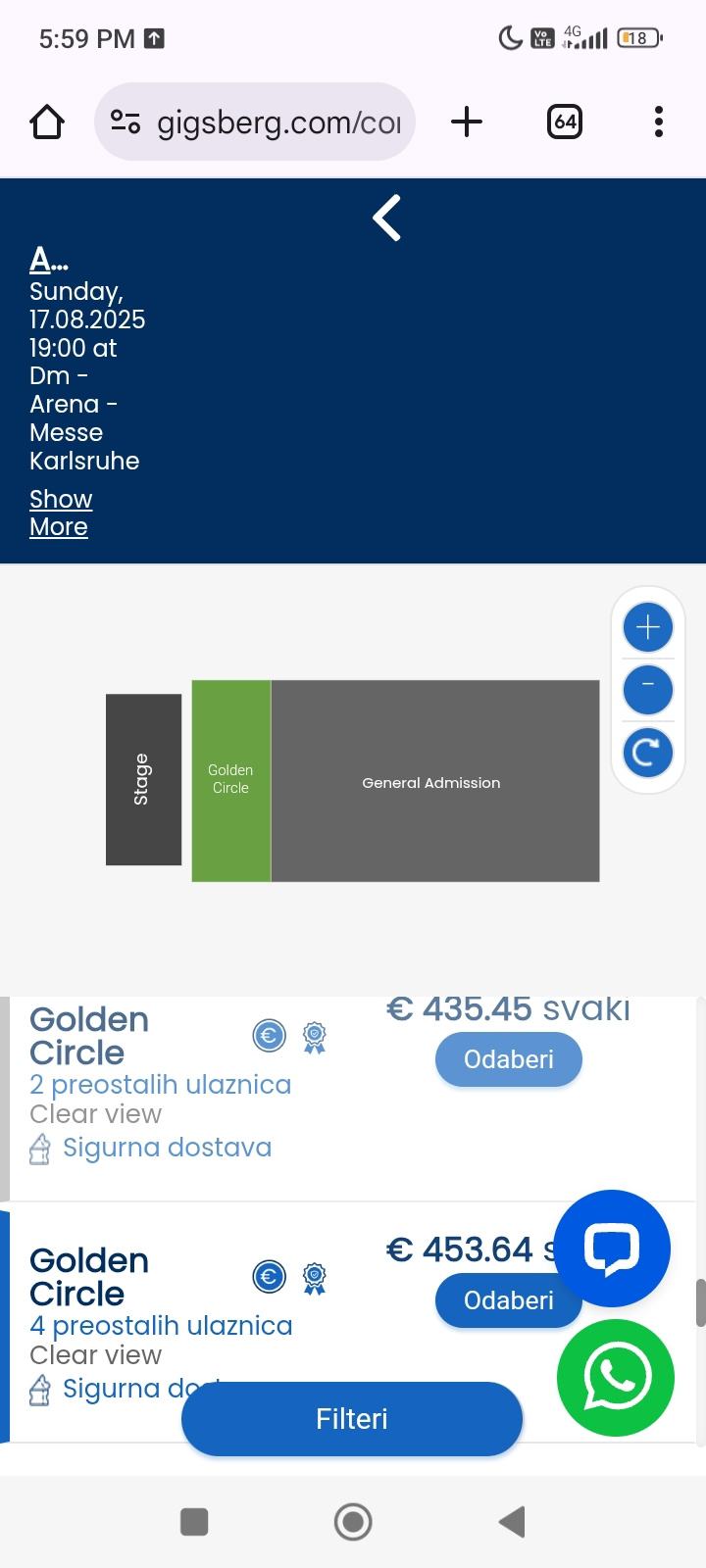 2 Ulaznice za AC/DC pwr up 17.8.2025