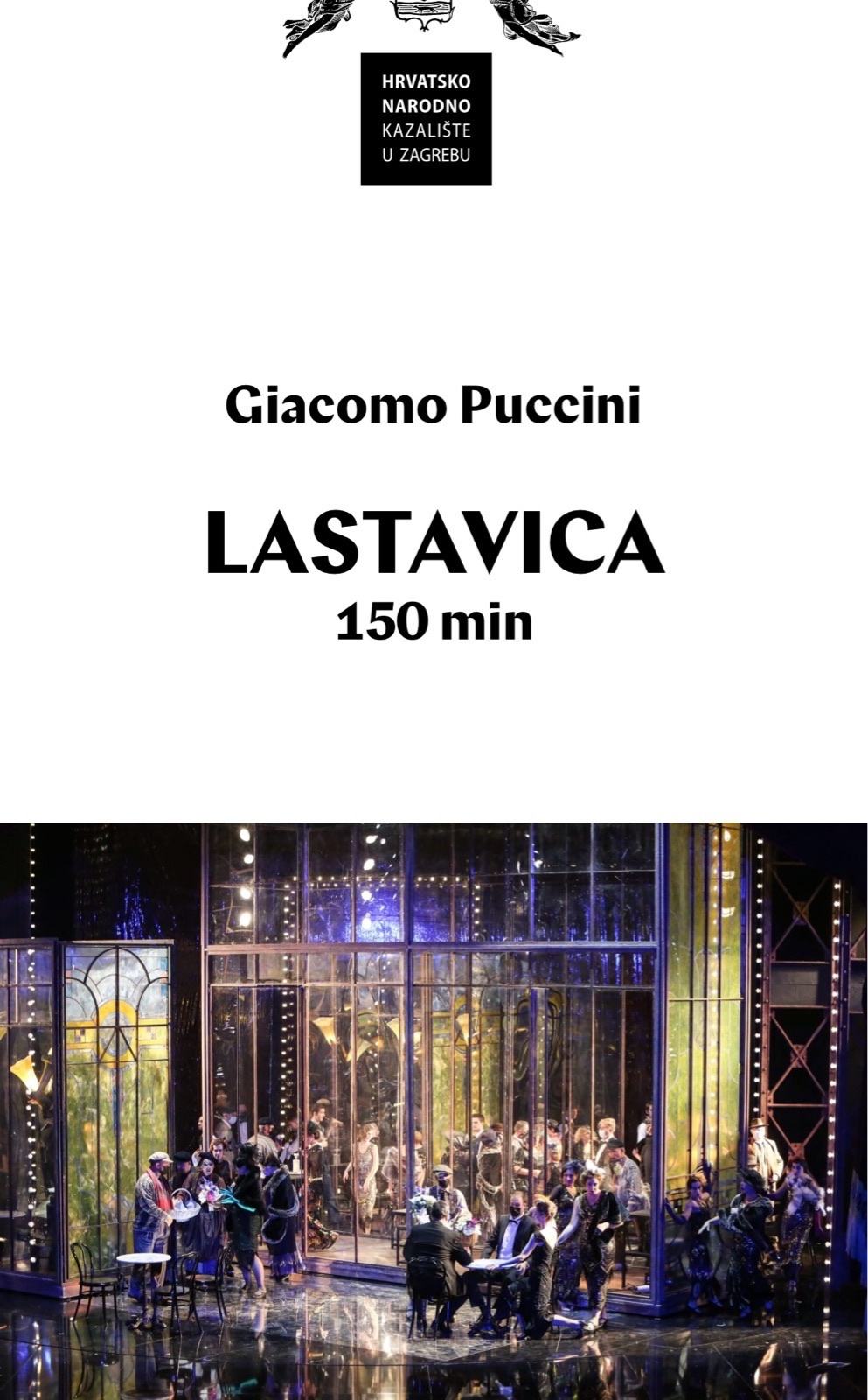 2 ulaznice za HNK - 02.11.24 - Puccini „Lastavica“