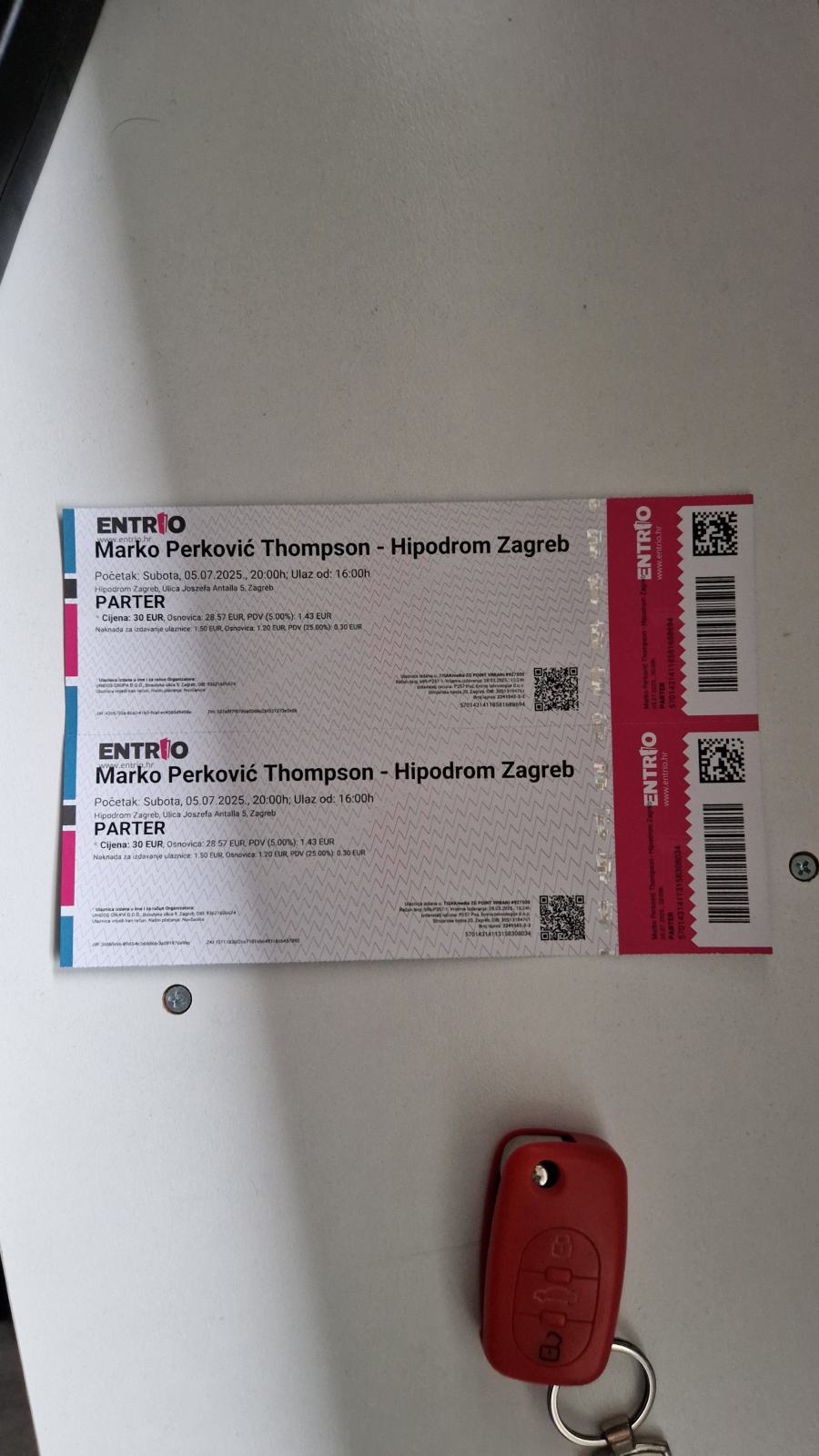 2x Thompson Karte Hipodrom Parter