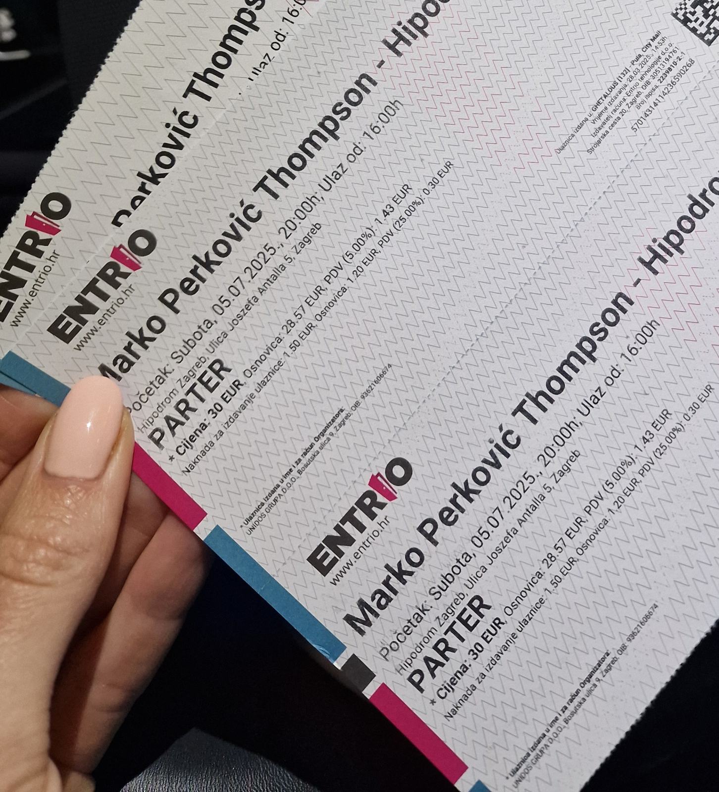 3 parter karte Thompson hipodrom