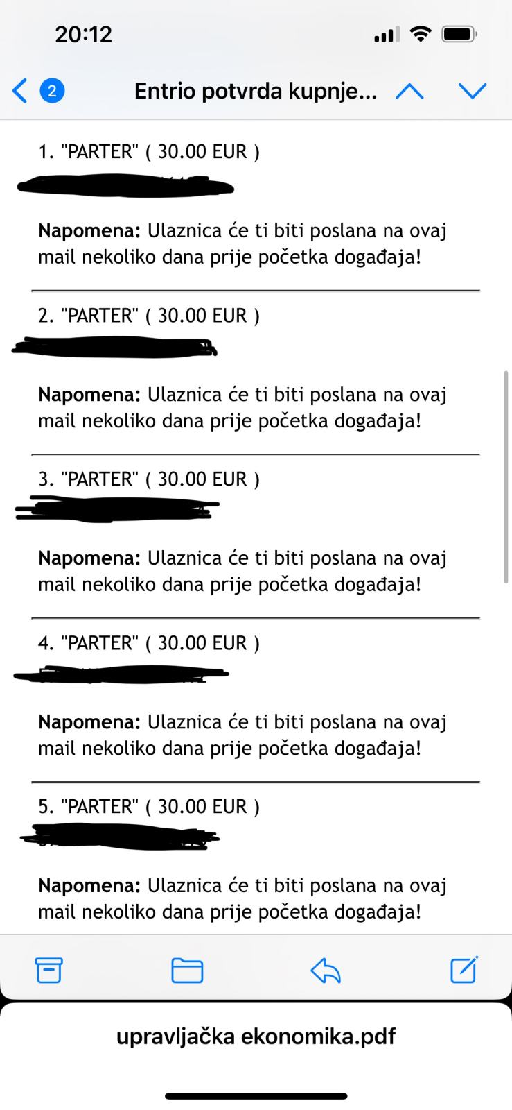 4 KARTE ZA THOMPSONA 5.7 U ZAGREBU