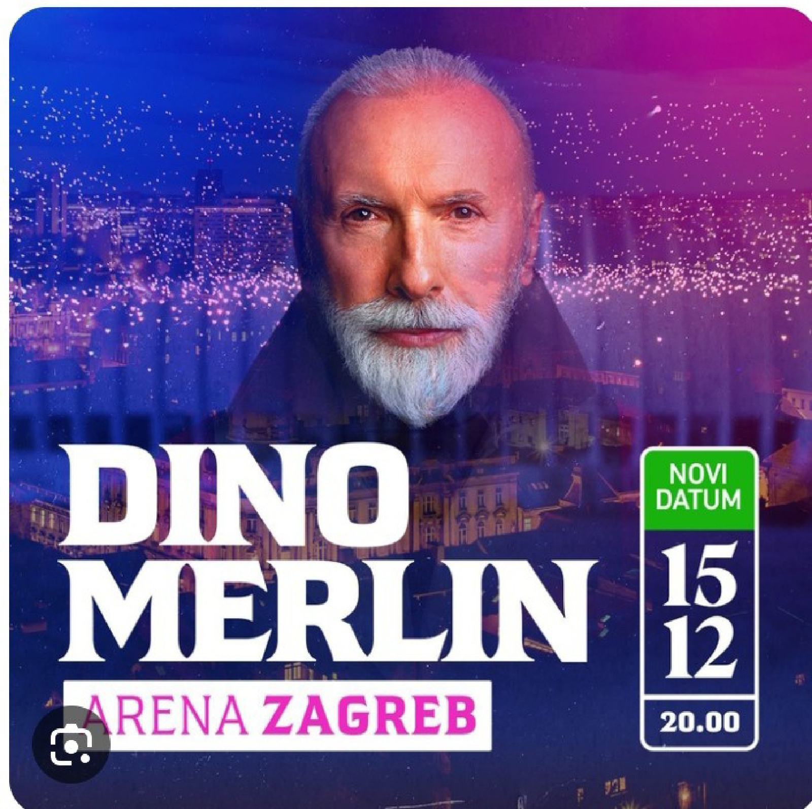 Dino Merlin koncert prodajem 2 karte 15.12