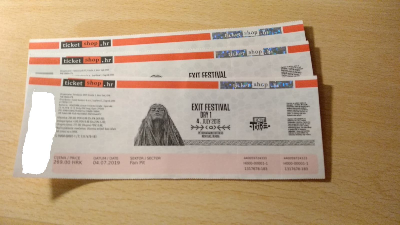 Exit festival, FAN PIT karta za 4.7.
