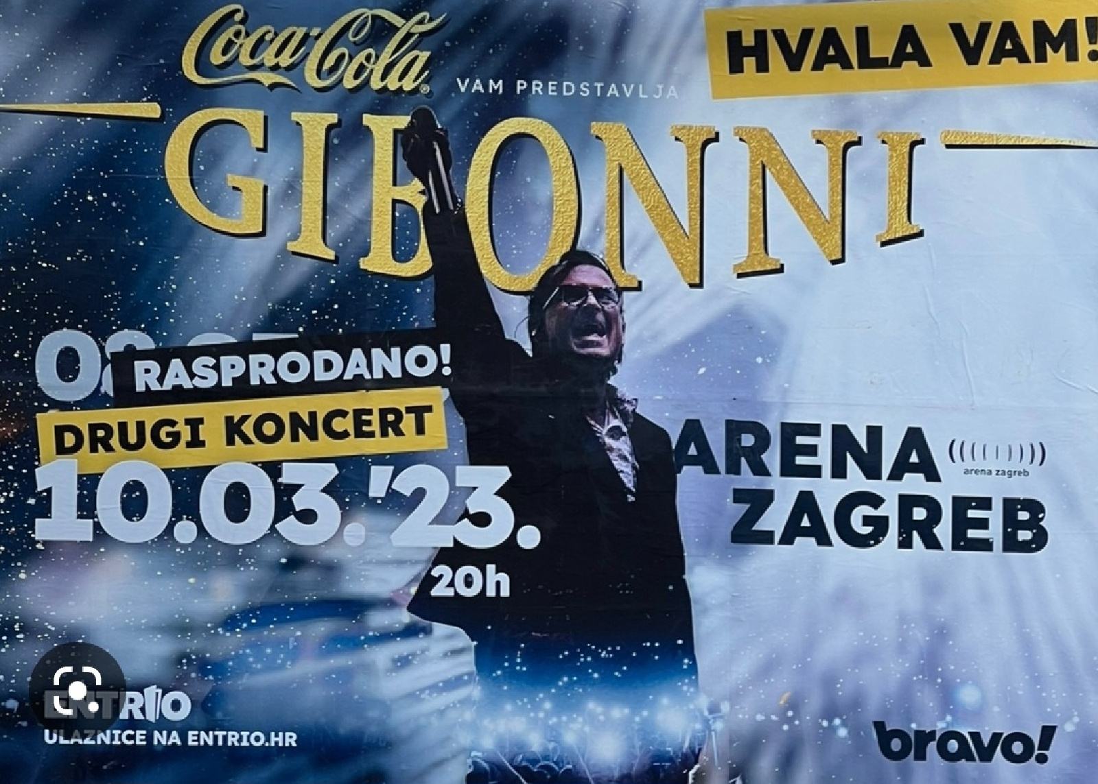 gibonni drugi koncert dvije karte prodajem