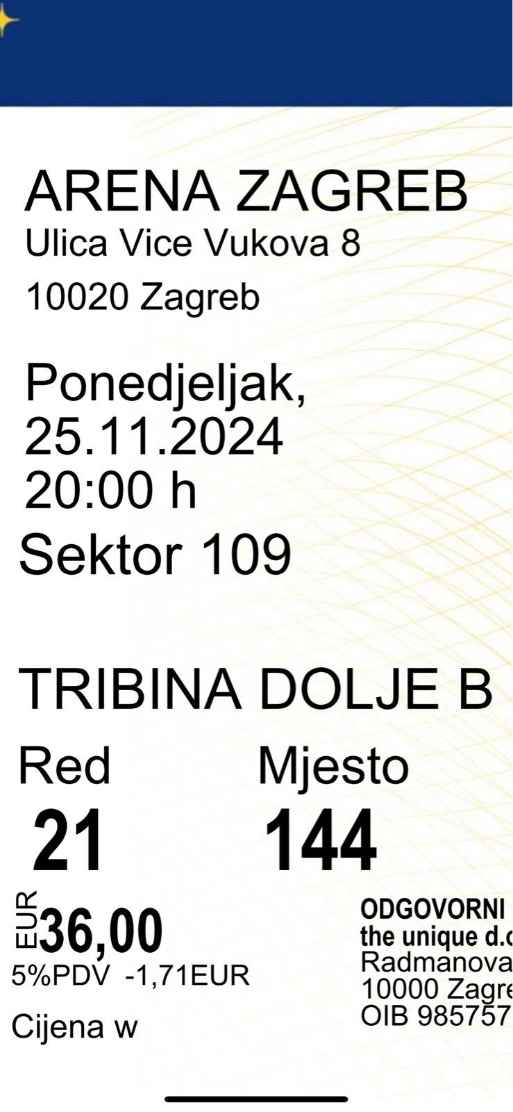 Karte za Aleksandru Prijovic Zagreb