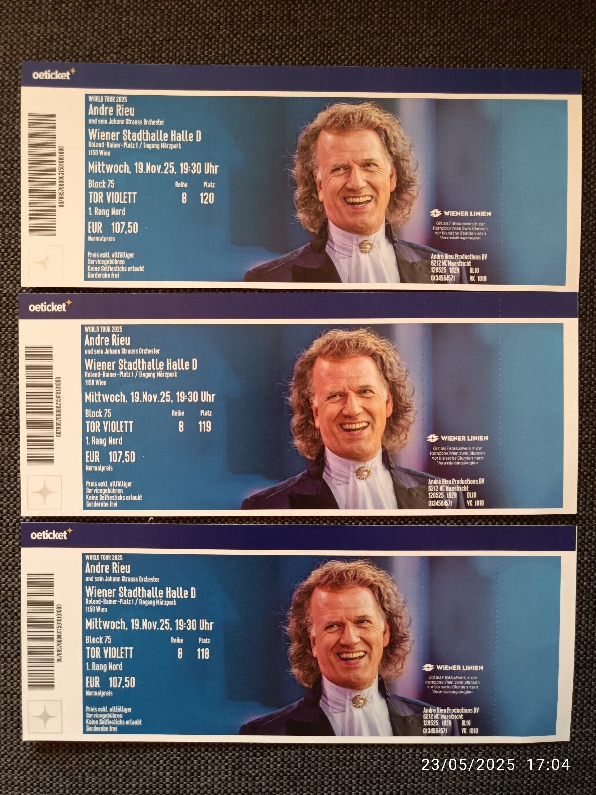 HITNO - Karte za koncert Andre Rieu - Beč 19.11.