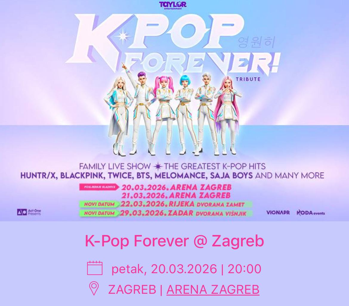 Karte za koncert K-pop