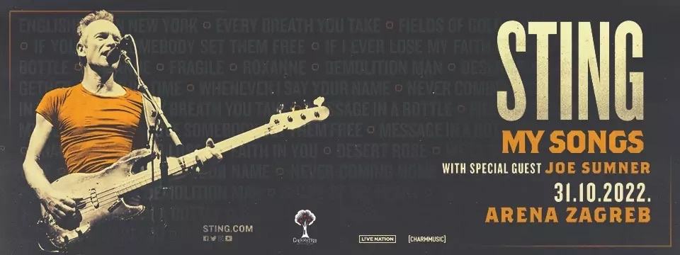Karte za koncert Stinga- tribina, 31.10.2022 2 karte