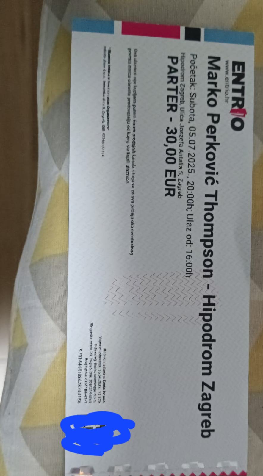 Karte parter za Thompsonov koncert