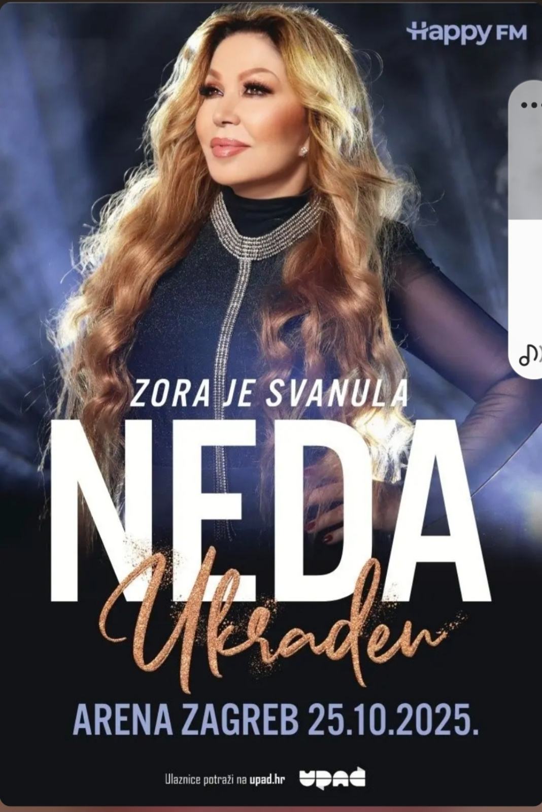 Neda UkradenArena Zagreb 25.10.25 fan pit
