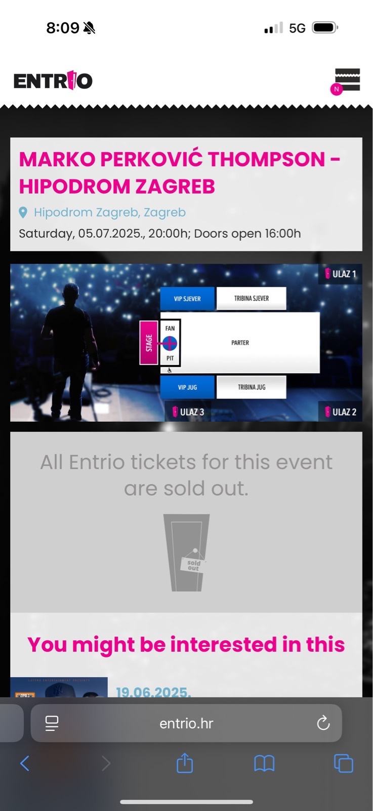 PARTER karte za Thompson