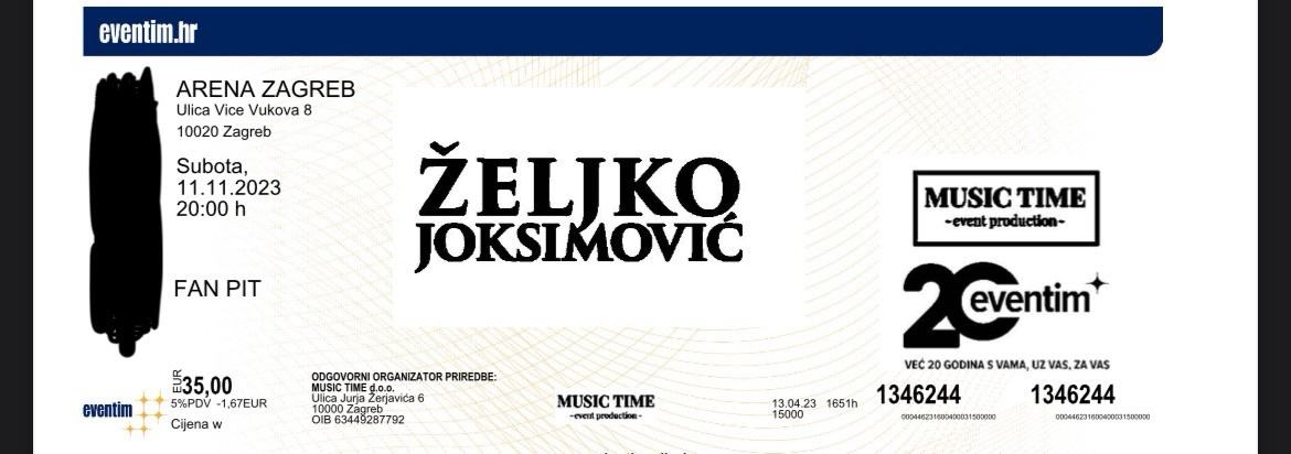 Zeljko Joksimovic - Arena Zagreb, Fan Pit, 11.11.2023.