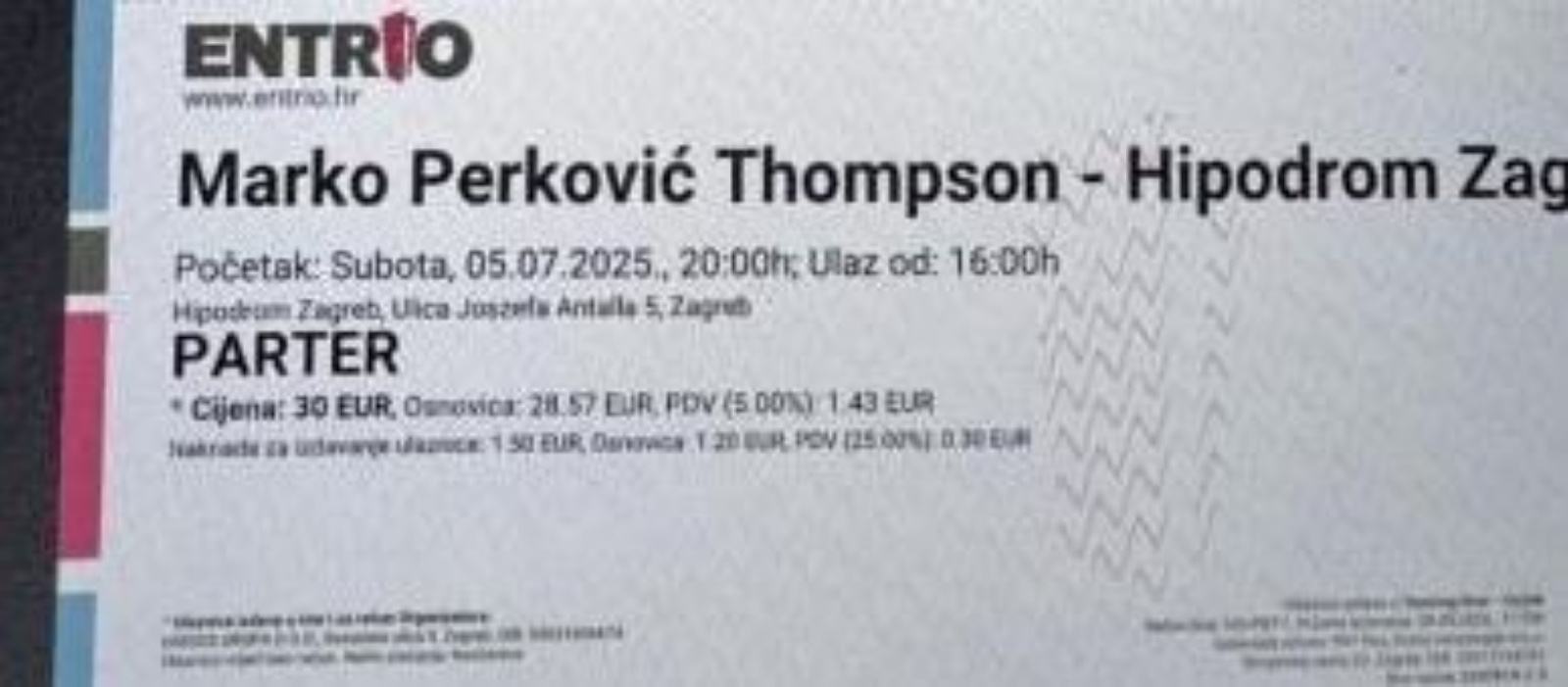 Thompson, 05.07. hipodrom, fizičke karte