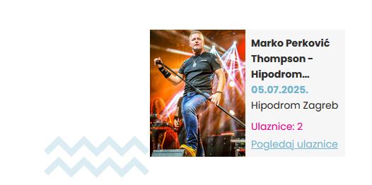 Thompson Hipodrom 5.7.2025 dvije digitalne fan pit ulaznice