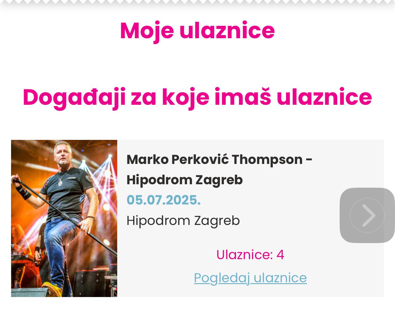 Thompson hipodrom fan pit 4x ulaznice