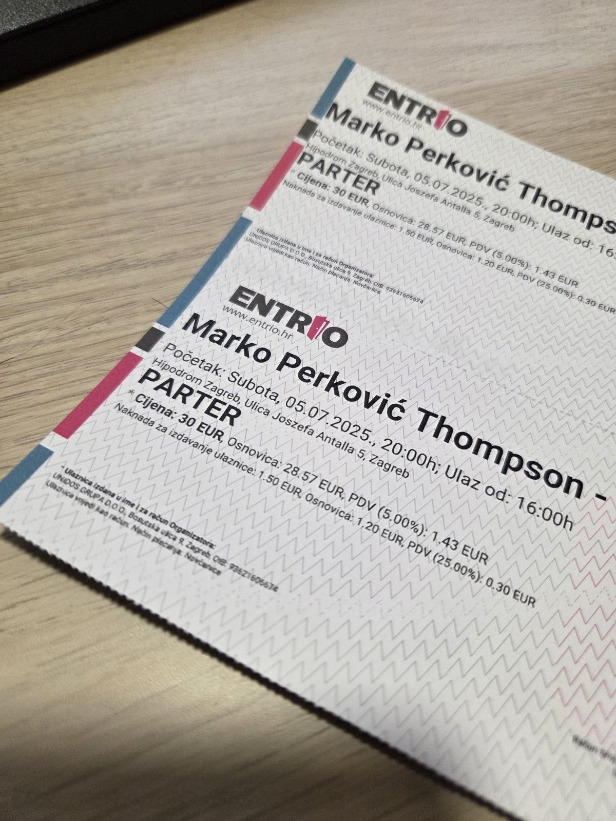 Thompson HIPODROM karte PARTER