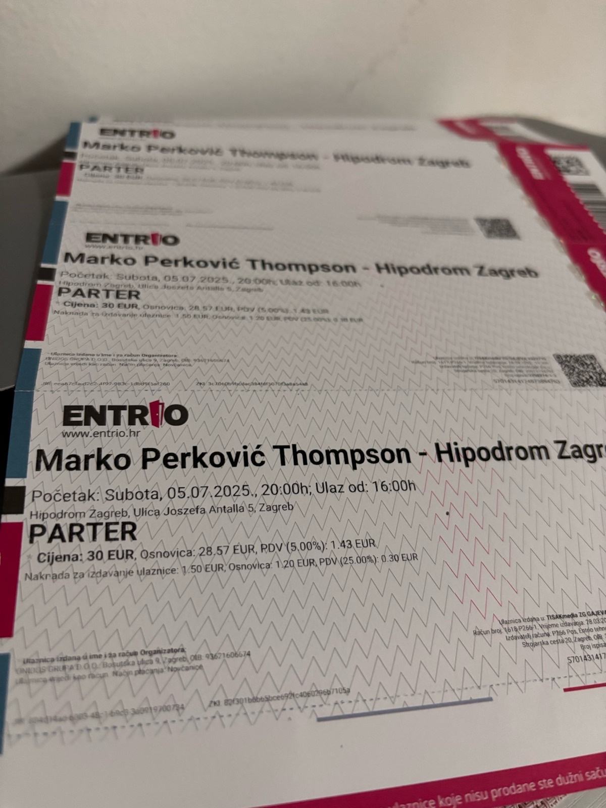 Thompson Hipodrom Ulaznice Parter