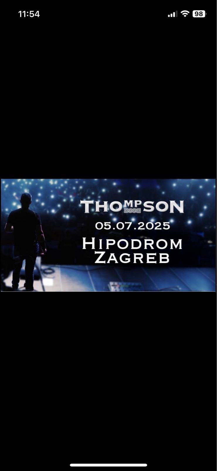 Thompson hipodrom Zagreb 05.07.2025. karta