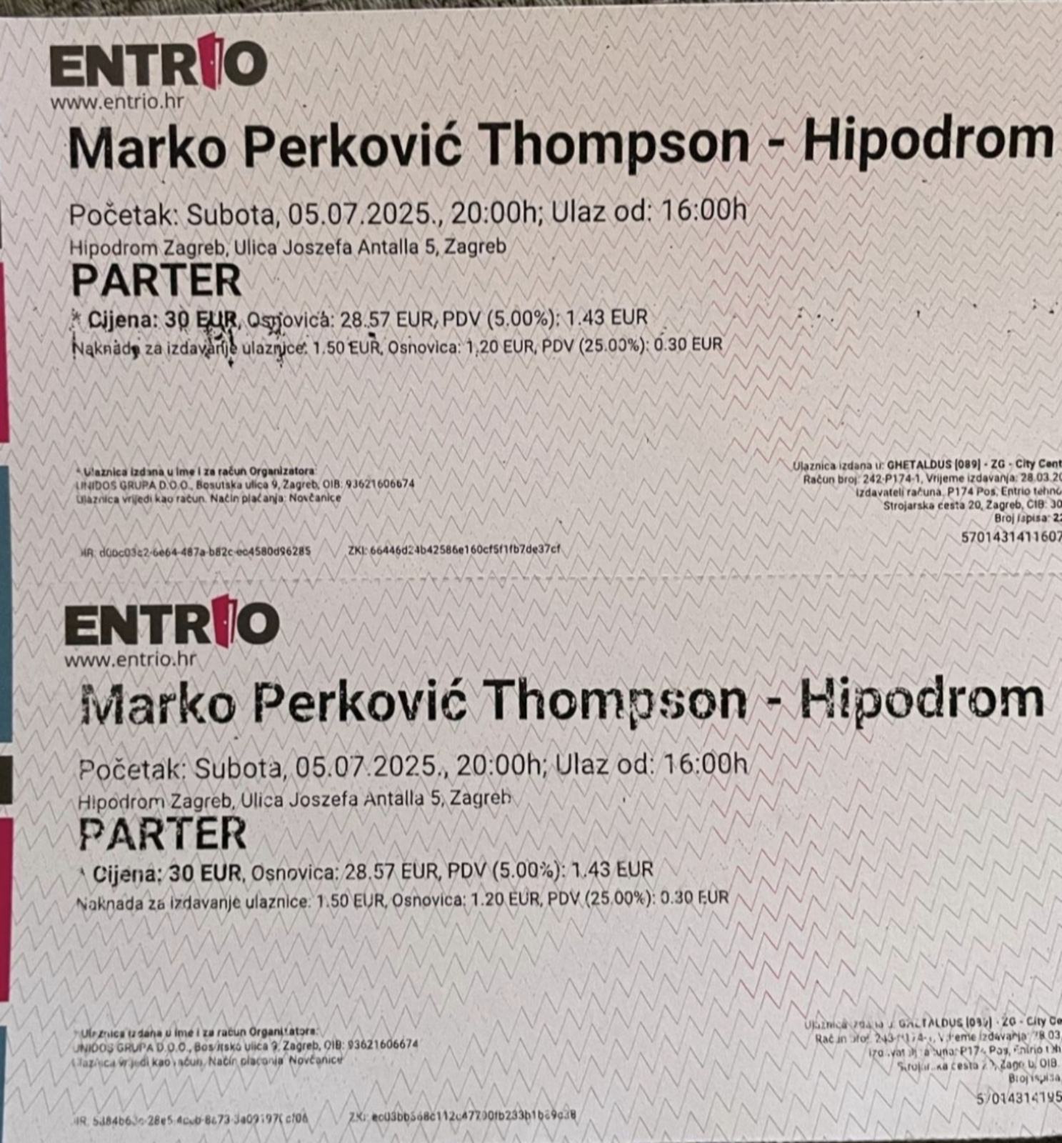 Thompson karte Hipodrom