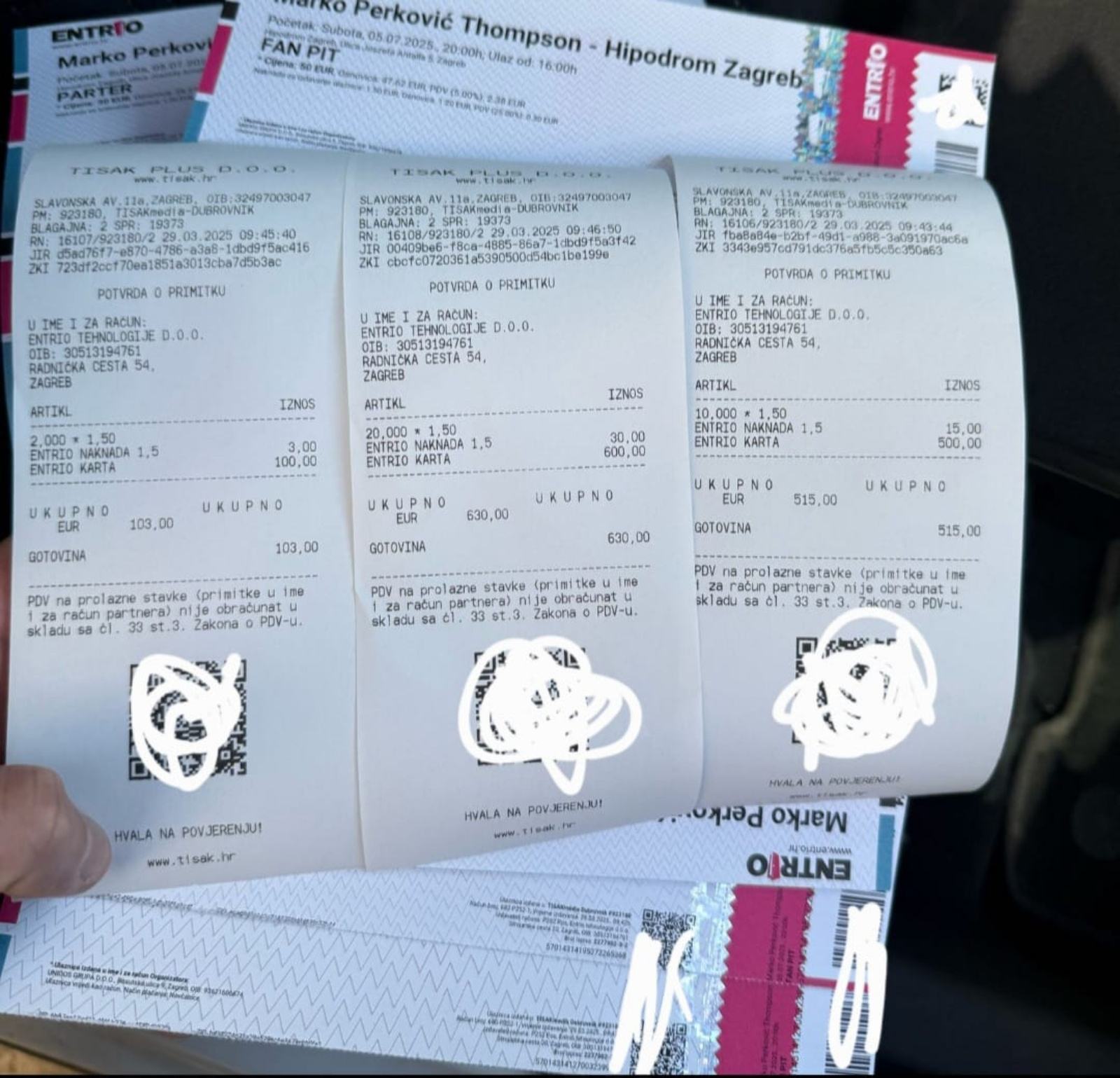 Thompson ulaznice FUN PIT i PARTER