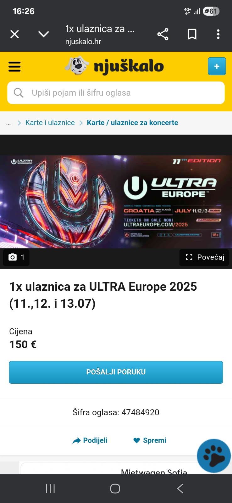 Ulaznica za ultru