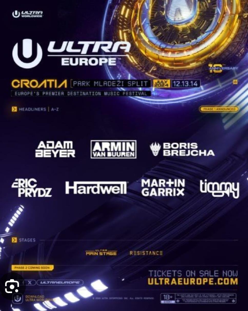 Ultra Europe VIP karta