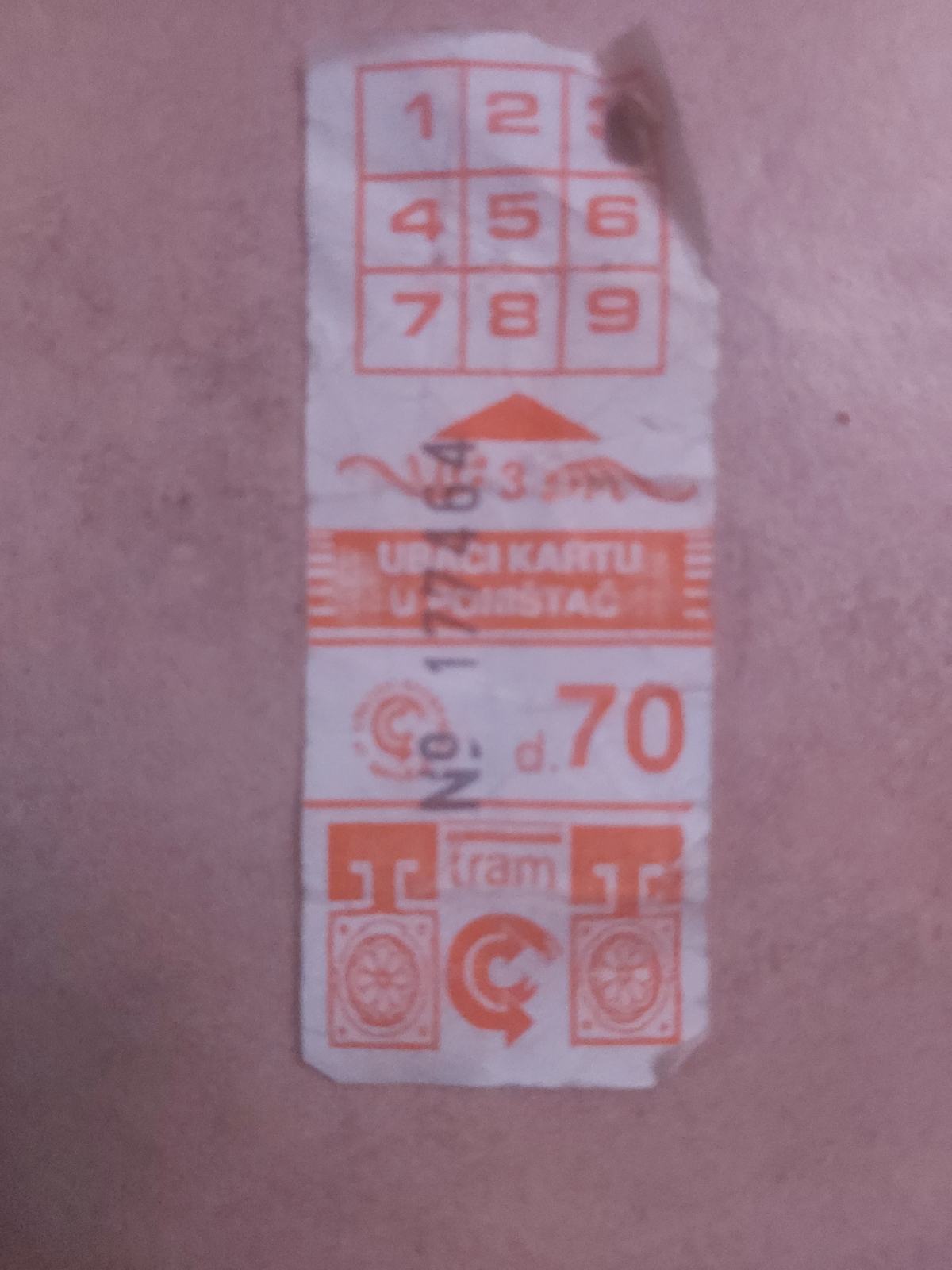 TRAMVAJSKA KARTA EX YU GRAS SARAJEVO RIJETKO