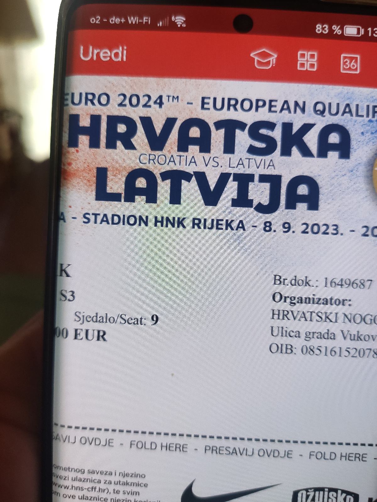 Hrvatska Latvija ulaznica za sjever