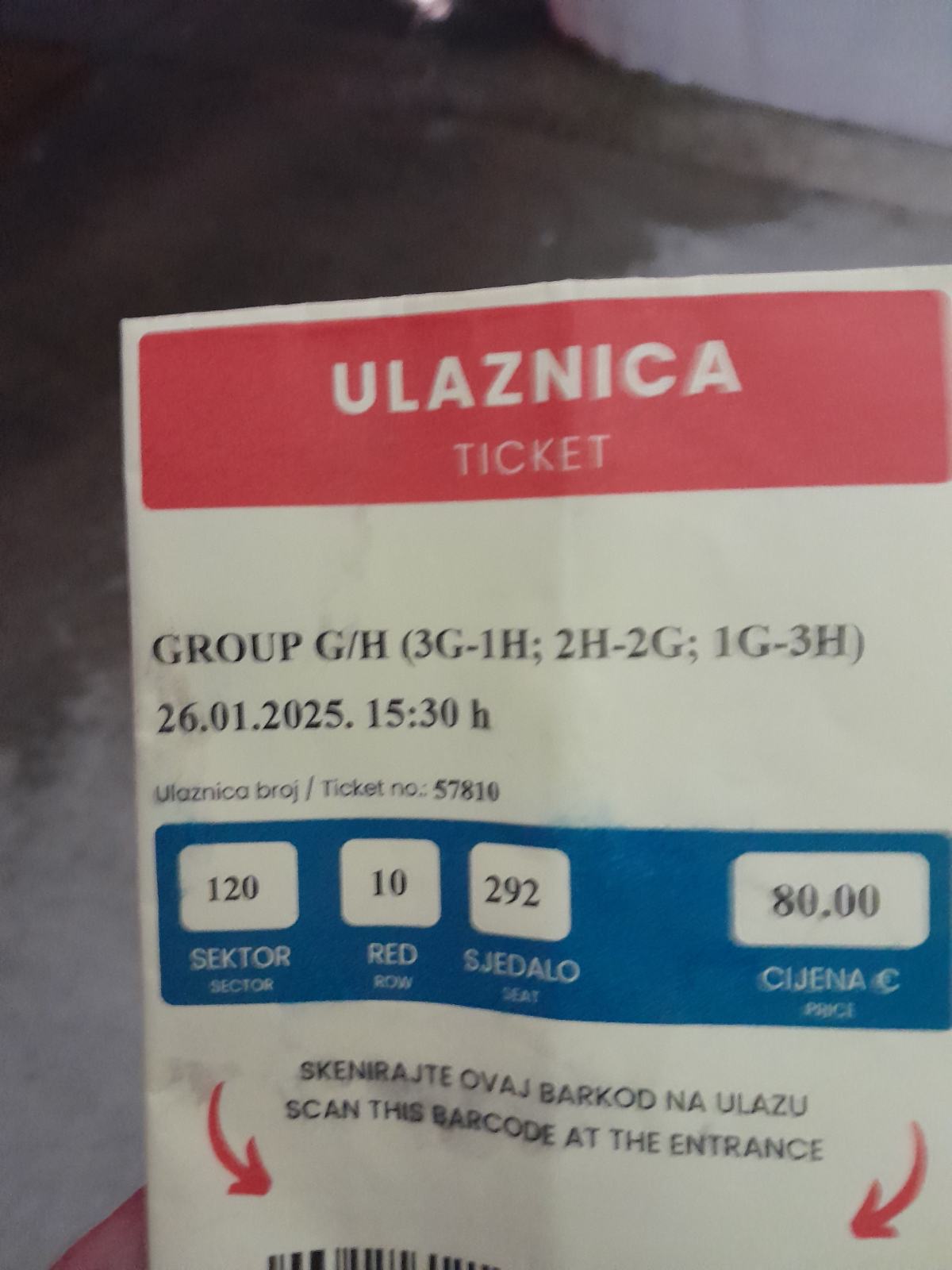 Hrvatska Slovenija 2 ulaznice po cjeni