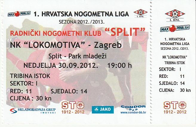 RNK SPLIT NK LOKOMOTIVA SEZONA 2012-2013 ISTOK I