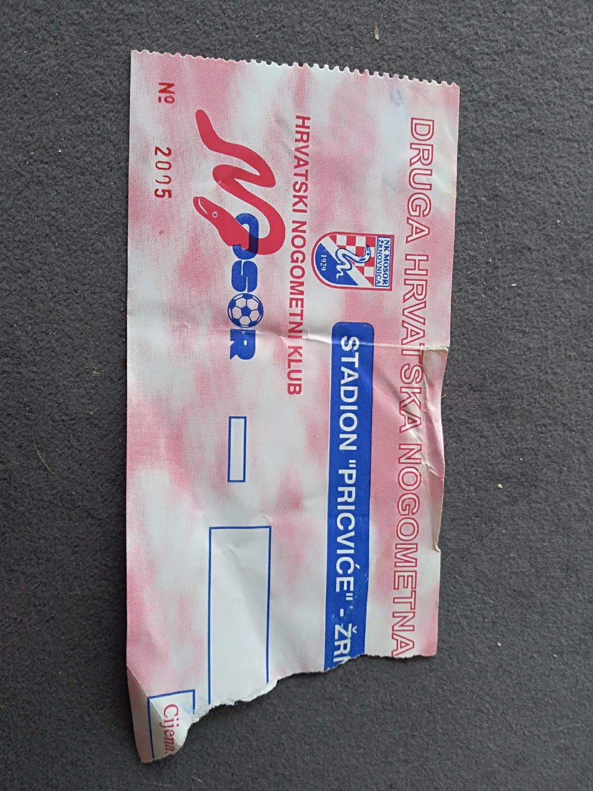 ulaznica nk mosor - šibenik