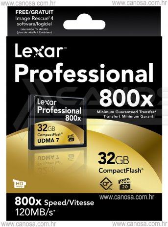 Lexar Professional CF Compact Flash UDMA 7 32GB 800X 120mb/s 629020 NO