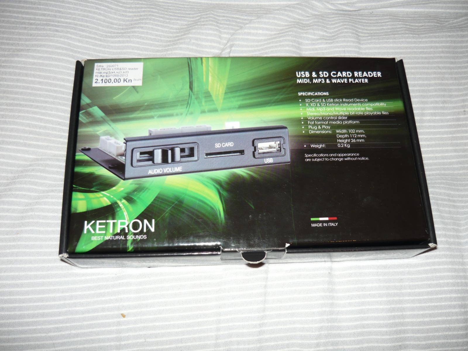 Ketron USB & SD Card Reader midi,mp3(x1, x4, xd3, xdp,sd3,sd5,sd8)