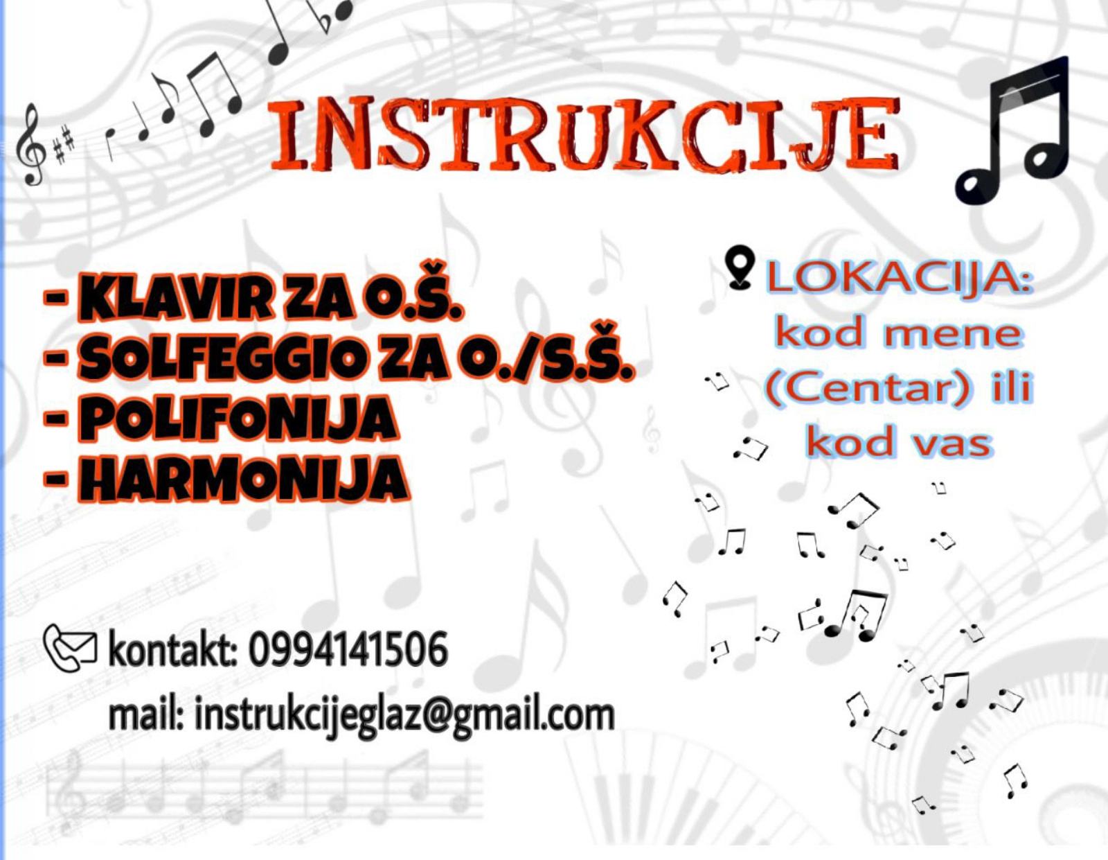 instrukcije solfeggio klavir